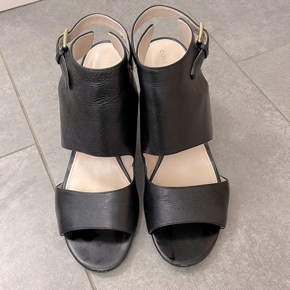 Cole Haan | Shoes | Barely Worn Cole Hahn Black Leather Sandal With ...